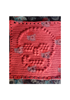 Ravelry: Bobble skull square pattern by Laura Salmon
