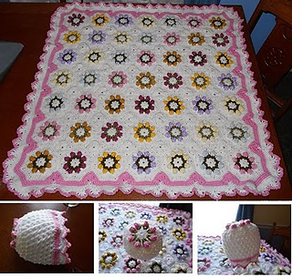 Ravelry: Bundle of Joy Baby Blanket and Beanie pattern by L.M. Cockayne