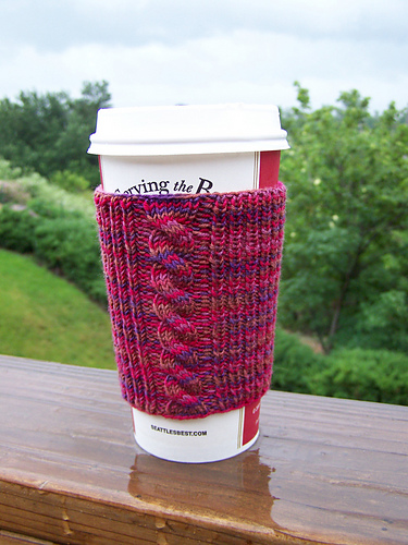 Ravelry: Cabled Coffee Cuff pattern by Nicole Mattson