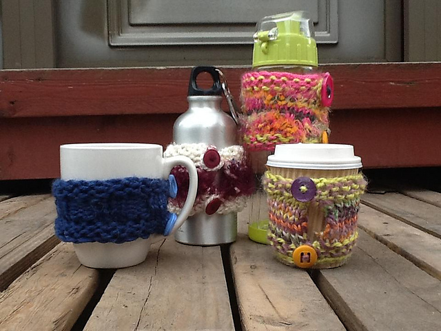 Ravelry: Loom knit Cup Cozie pattern by Christina Fasoula