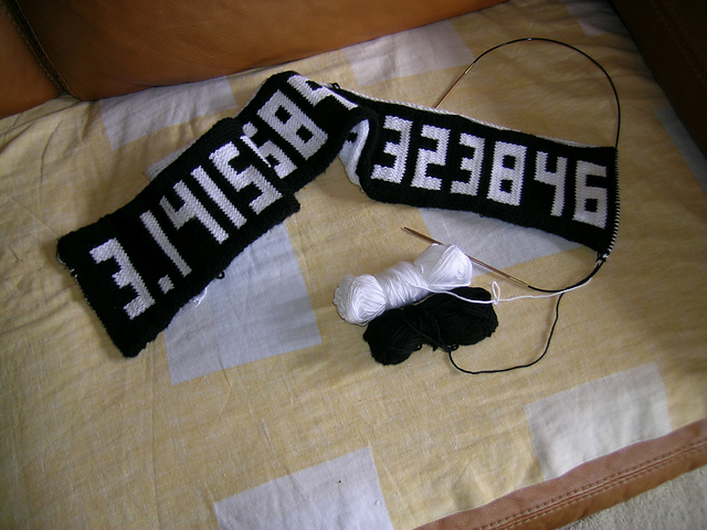 Ravelry: loonywooly's digit of pi scarf