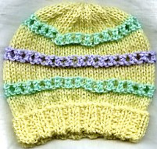 Ravelry: Eyelet Stripe Baby Hat pattern by Lorraine Major
