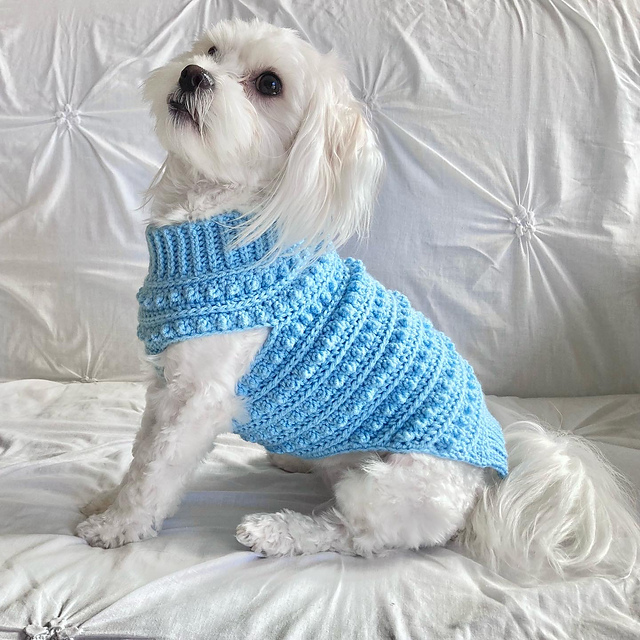 Ravelry: Lottie’s Spotty Doggy Jumper pattern by Beth Derham