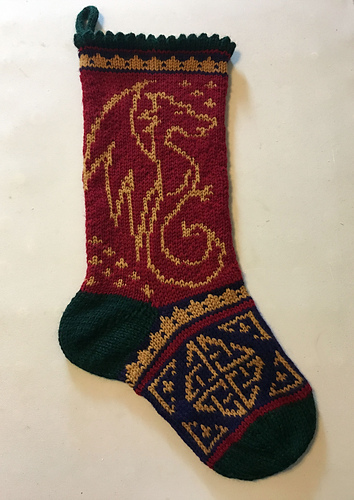 Ravelry: Christmas Dragon Stocking pattern by Darlene Swaim