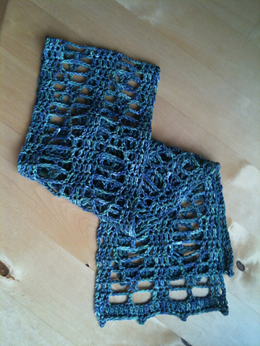 Ravelry: Diamond Ladder Crochet Scarf pattern by Agrarian Artisan