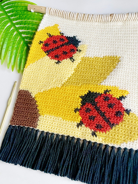 Ravelry: Ladybugs in Spring Wall Hanging pattern by Love & Stitch