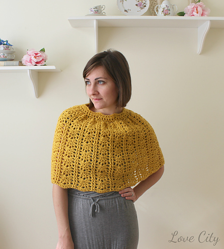 Ravelry: Lacy Bell Caplet pattern by Lindsay Haynie