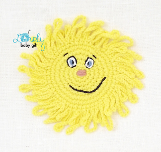 Ravelry: Yellow Sun Applique pattern by Viktorija Dineikiene