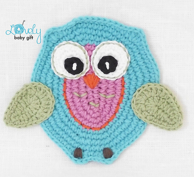 Ravelry: Blue Owl Applique pattern by Viktorija Dineikiene