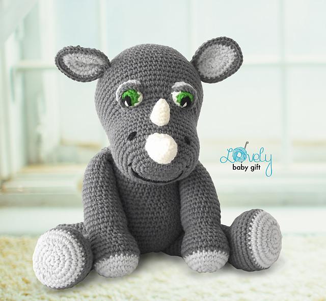 Ravelry: Amigurumi Rhino Toy Crochet Pattern pattern by Viktorija ...
