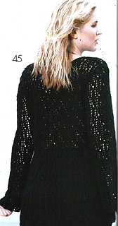 Ravelry: # 45 Pull noir ajouré ligne trapèze pattern by Verena Design Team