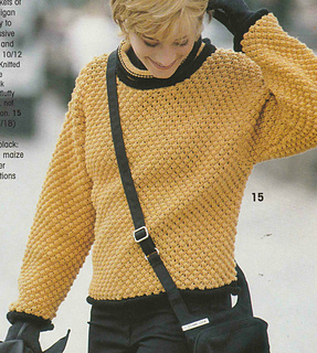 Ravelry: # 15 Corn-Yellow Sweater in Popcorn Pattern pattern by Sabrina ...