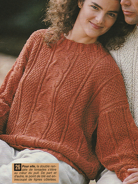 Ravelry: # 26 Pull couleur rouille pattern by Sandra Magazine