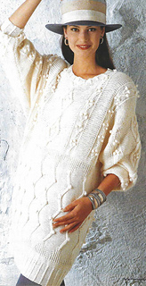 Ravelry: # 07 Pull blanc à chevrons et nopes pattern by Brigitte Appel