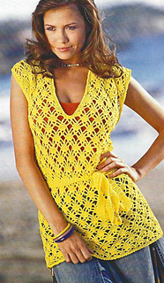 Ravelry: # 13 Top jaune au crochet pattern by Dagmar Scholz