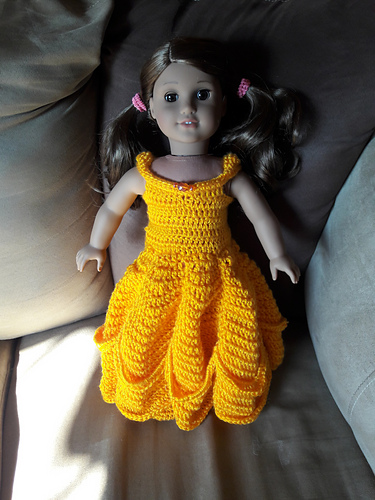 Ravelry: Belle Doll Ball Gown pattern by Marissa Whalen