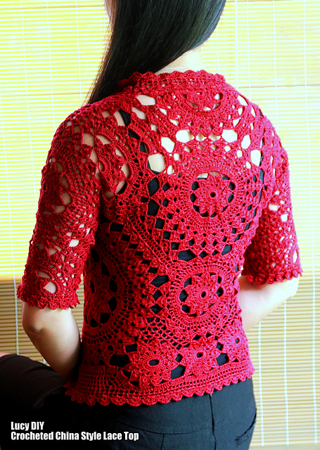 Ravelry: lucyscorner's Crocheted China Style Lace top