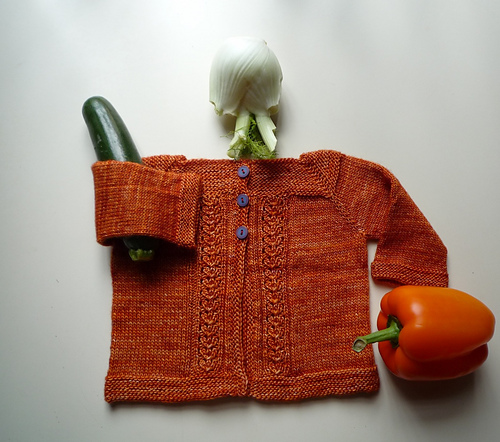 Ravelry: Cabled Heart Baby Cardigan pattern by Erika Flory