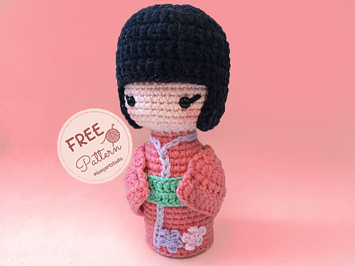 Ravelry: Haru, the Kokeshi Doll pattern by by Lumy | Arts & Crafts