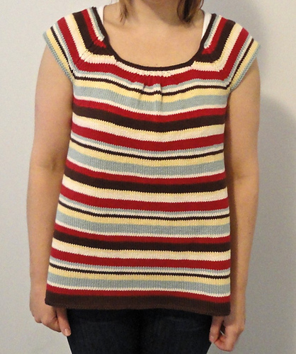 Ravelry: #01 A-Line Pleat Top pattern by Debbie Bliss