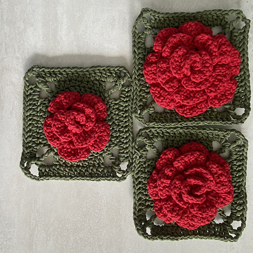 Ravelry: Roses Granny Squares pattern by Anna Lisek