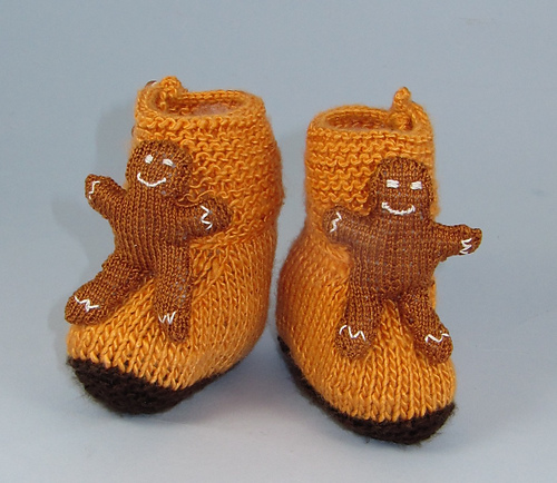 Ravelry: Baby Gingerbread Man Booties pattern by Christine Grant