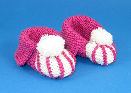 Ravelry: Baby Granny Bobble Stripe Slippers pattern by Christine Grant