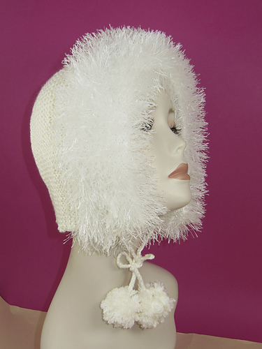 Ravelry: Faux Fur Trim Garter Stitch Bonnet Hat pattern by Christine Grant