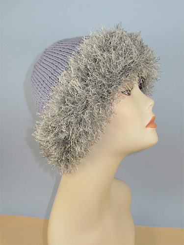 Ravelry: Faux Fun Fur Trim Beanie Hat pattern by Christine Grant