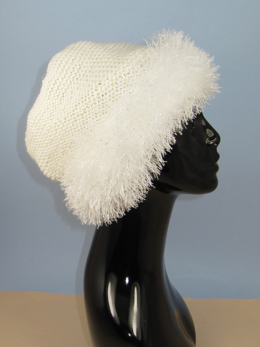 Ravelry: Faux Fun Fur Trim Garter Stitch Slouch Hat pattern by ...
