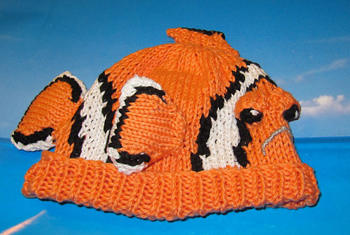 Ravelry: "Clowning Around" Clown Fish Beanie pattern by Christine Grant