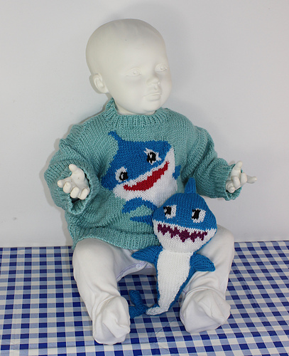 Ravelry: Baby and Toddler Shark Sweater and Toy pattern by Christine Grant
