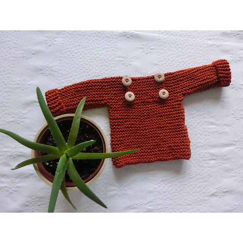 Ravelry: Natural Baby Pullover pattern by Marta Porcel