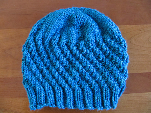 Ravelry: Diagonal Rib Hat pattern by Kat LeFevre