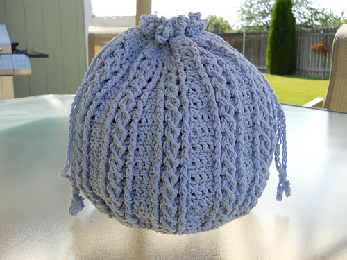 Ravelry: Drawstring Cable Bag pattern by Christie Pruitt