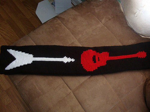 Ravelry: Matt's Rockin' Guitar Scarf pattern by Amanda Smith
