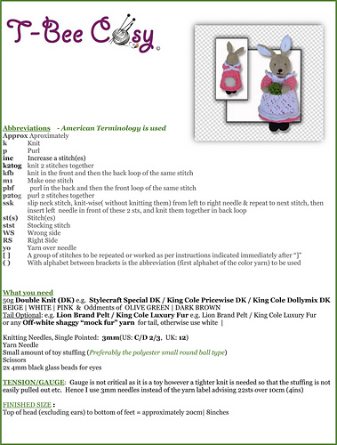 Ravelry: Beatrix Flufftail Rabbit Toy pattern by Marcelline Simonotti