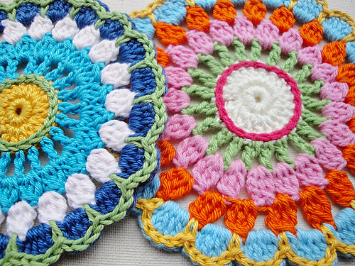 Ravelry: Colorful Circle Flower pattern by Maria Manuel