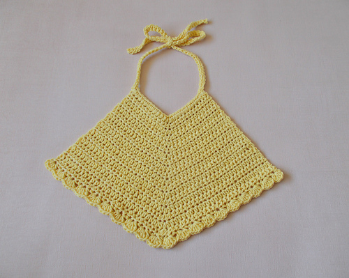 Ravelry: Pretty Cotton Crochet Baby Bib pattern by marianna mel