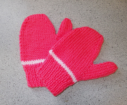 Ravelry: Easy 2-needle toddler, child and teen mittens pattern by ...