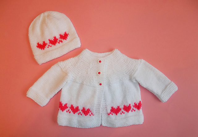 Ravelry: Valentina Baby Jacket & Hat pattern by marianna mel