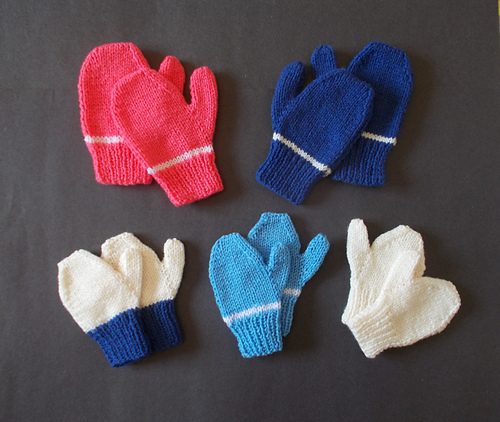 Ravelry: Easy 2-needle toddler, child and teen mittens pattern by ...