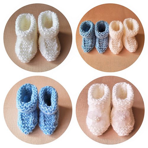 Ravelry: Quick & Simple Baby Booties pattern by marianna mel