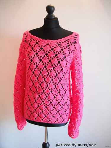 Ravelry: Pink sweater pattern by Marina Zvirgzdina