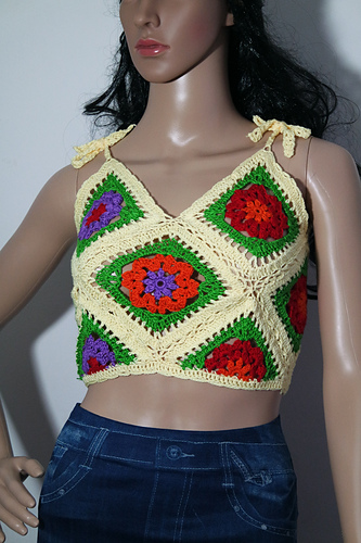Ravelry: colorful crop top pattern by Marina Zvirgzdina