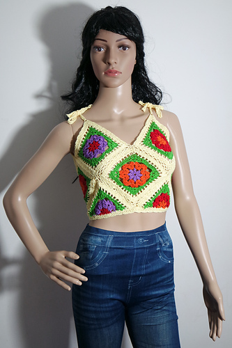 Ravelry: colorful crop top pattern by Marina Zvirgzdina