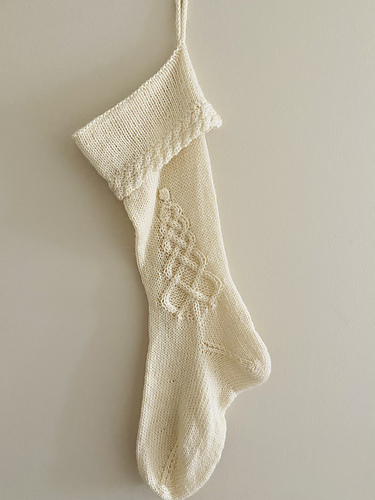 Ravelry: Celtic Christmas Tree Stocking pattern by Julie Steinhafel