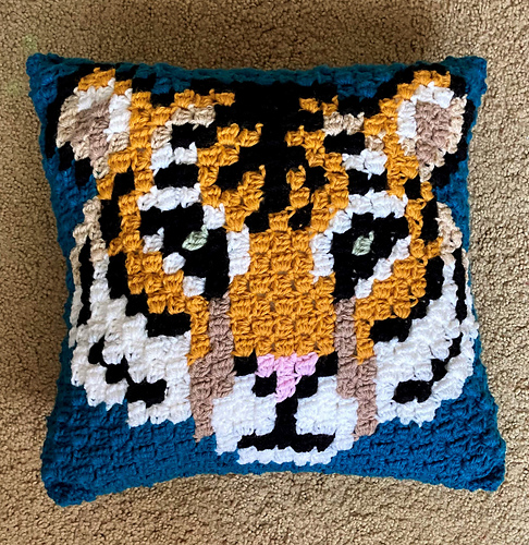 Ravelry: Tigris, the Siberian Tiger C2C Square pattern by Kinga Erdem