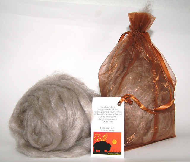 Ravelry: Buffalo Wool Company Bison Seeded Silk Roving