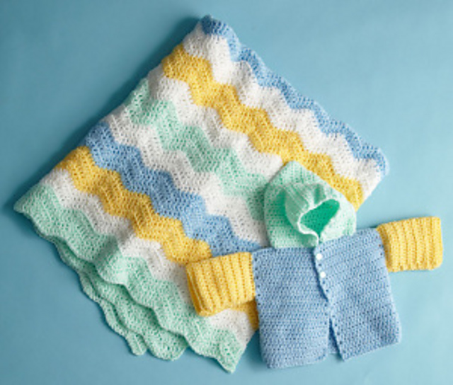 Ravelry: Four Color Baby Set pattern by Lion Brand Yarn